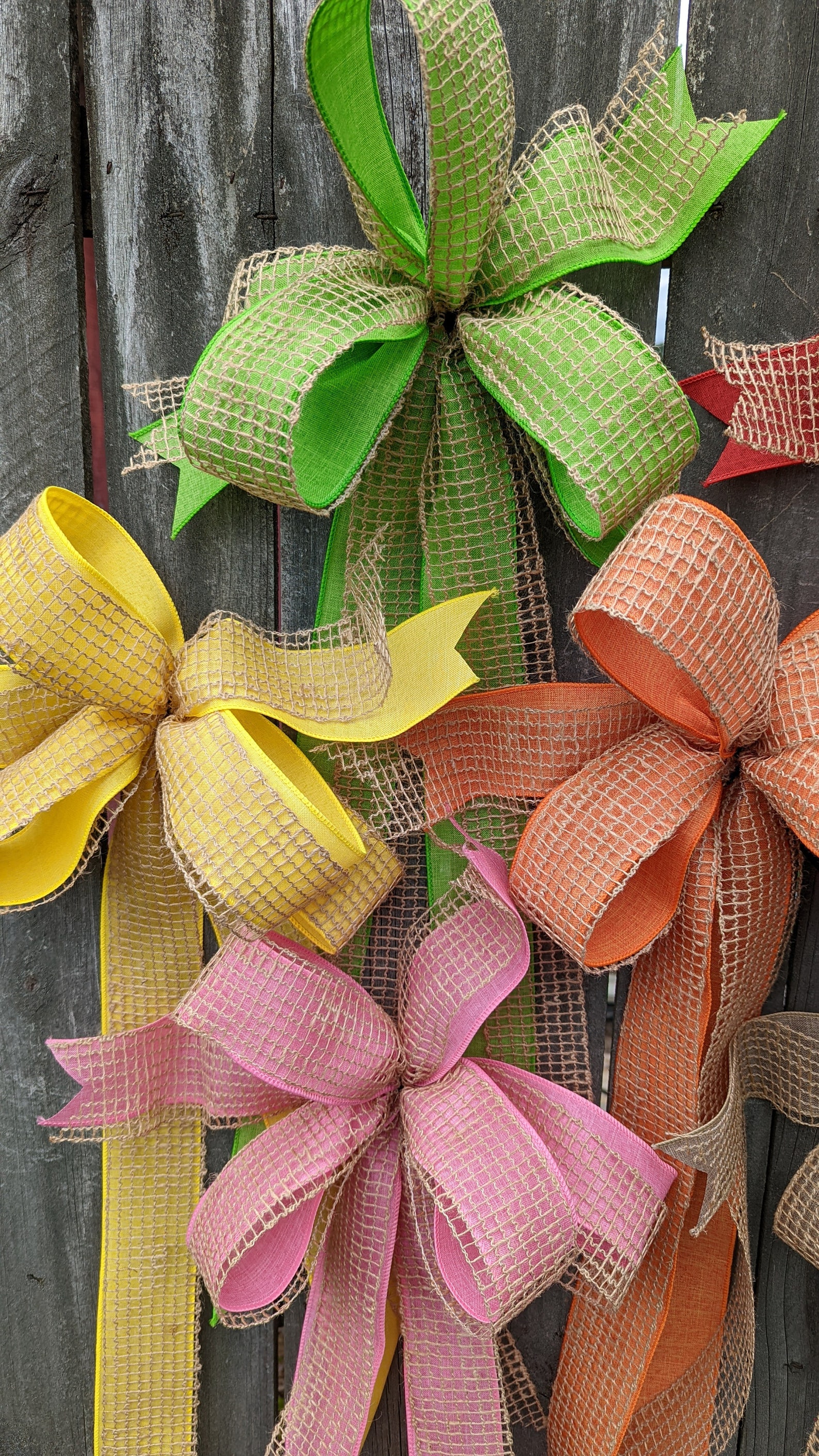 Bow for Wreath, Bow Only, Jute Mesh /burlap Mesh Bow, Wreath Bow ...