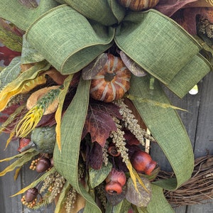Fall Wreath, Fall Rust and Brown Wreath, Fall Muted Colors Wreath, Fall ...
