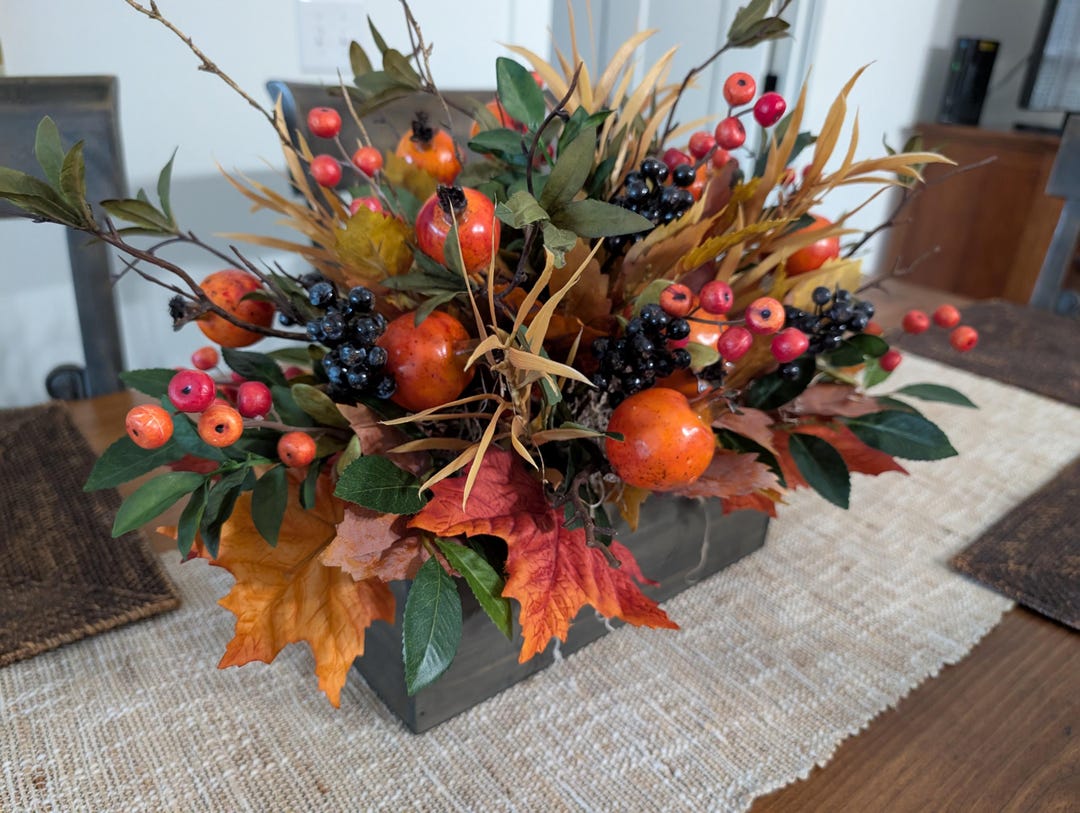 Fall Centerpiece, Arrangement for Dining Table, End Foyer, Mantle, Fall ...