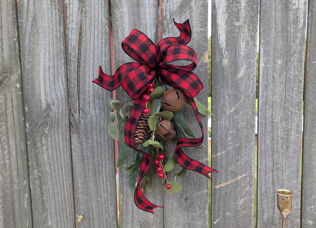 Christmas Lantern Swag, Small Swag, Winter Christmas Decor, Rustic ...