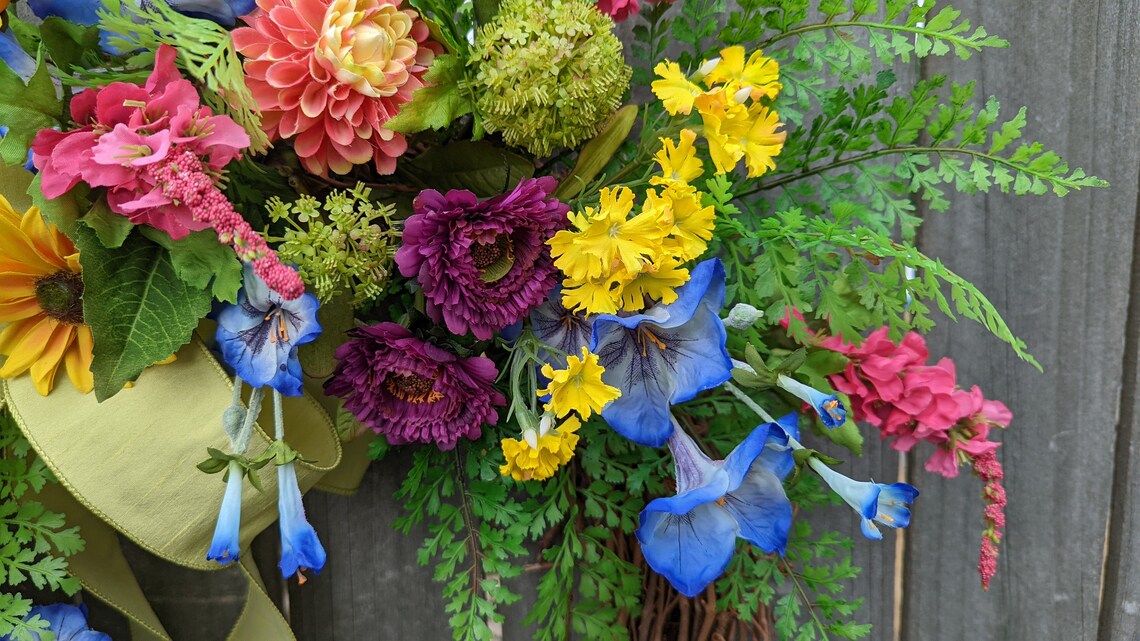Spring Wreath Spring/summer Wreath Spring Wreath Bright - Etsy