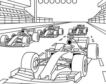 design your own race car coloring pages