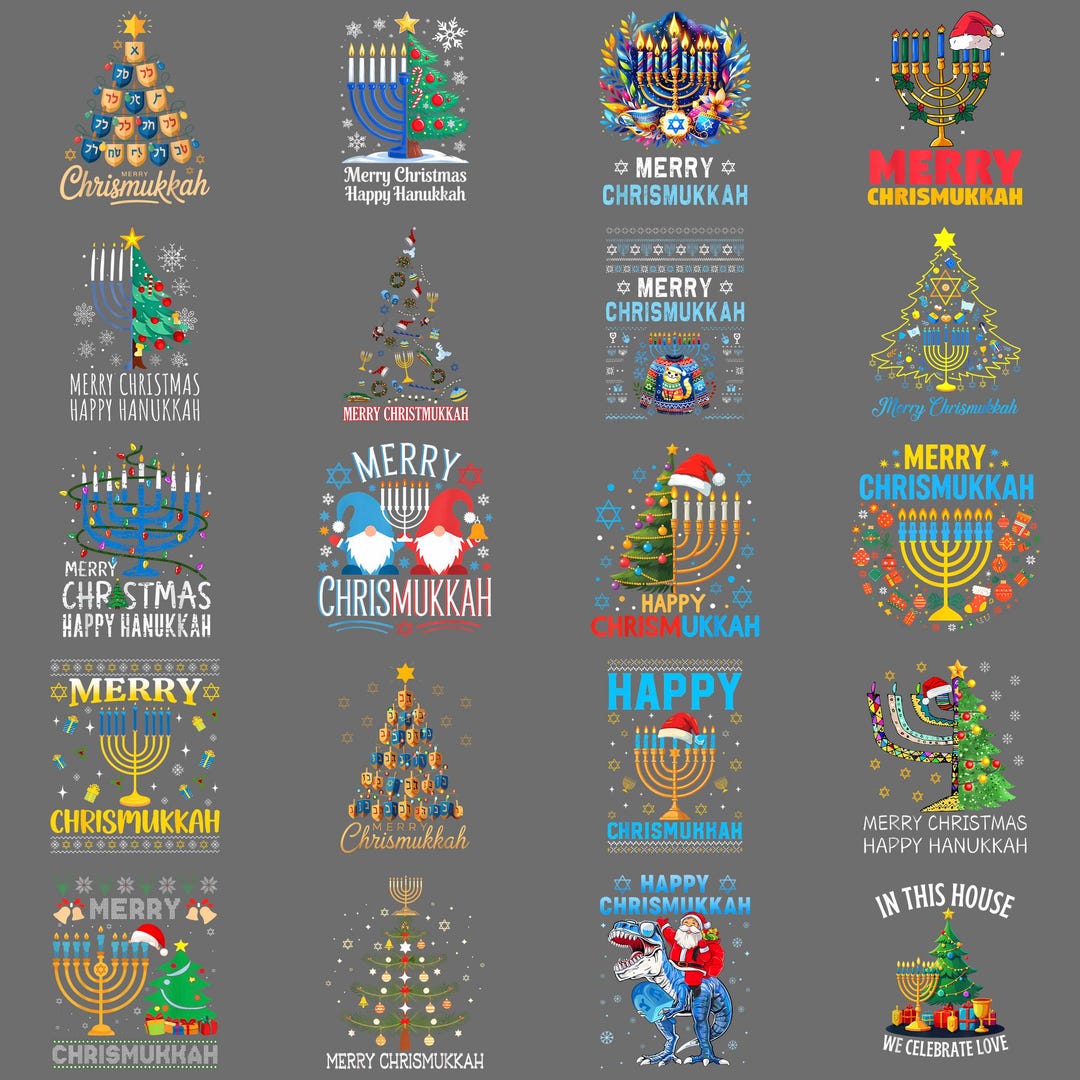 Chrismukkah Jewish Holiday PNG Funny Christmas Hanukkah Clipart ...