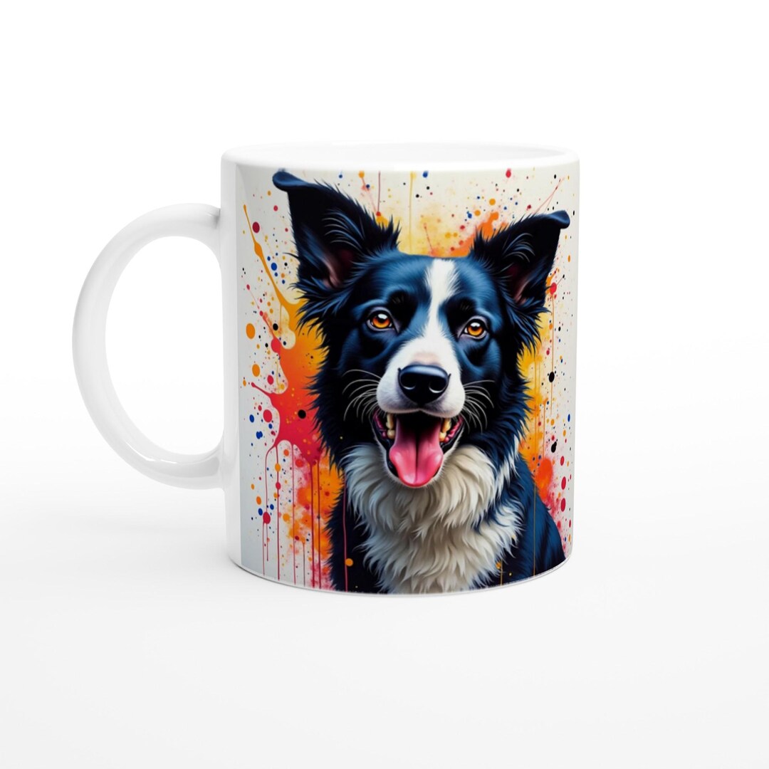 Charming Border Collie Coffee Mug | Colorful Design for Dog Lovers ...