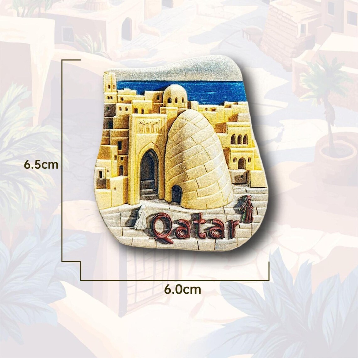 Hand-painted Qatar Doha Museum Fridge Magnet, Travel Souvenir Decor - Etsy
