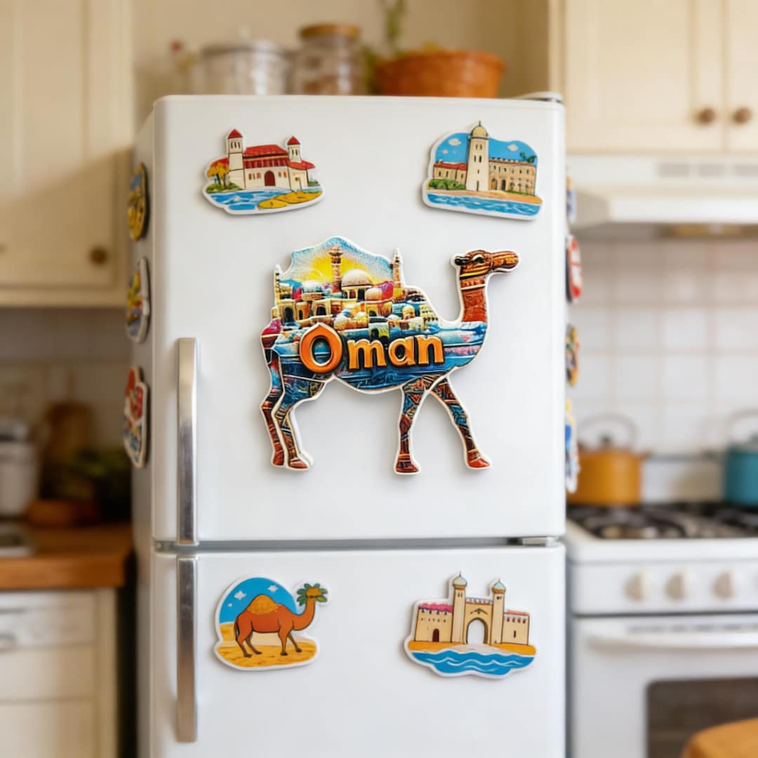 3D Oman Camel Fridge Magnet, Hand-painted Arabian Decor - Etsy