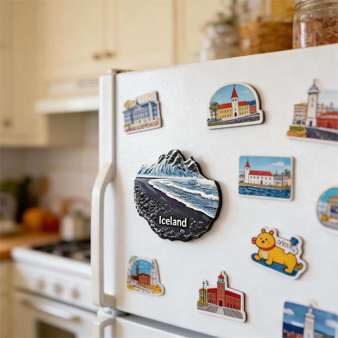 Hand-painted Iceland Fridge Magnet, Travel Souvenir Decor - Etsy