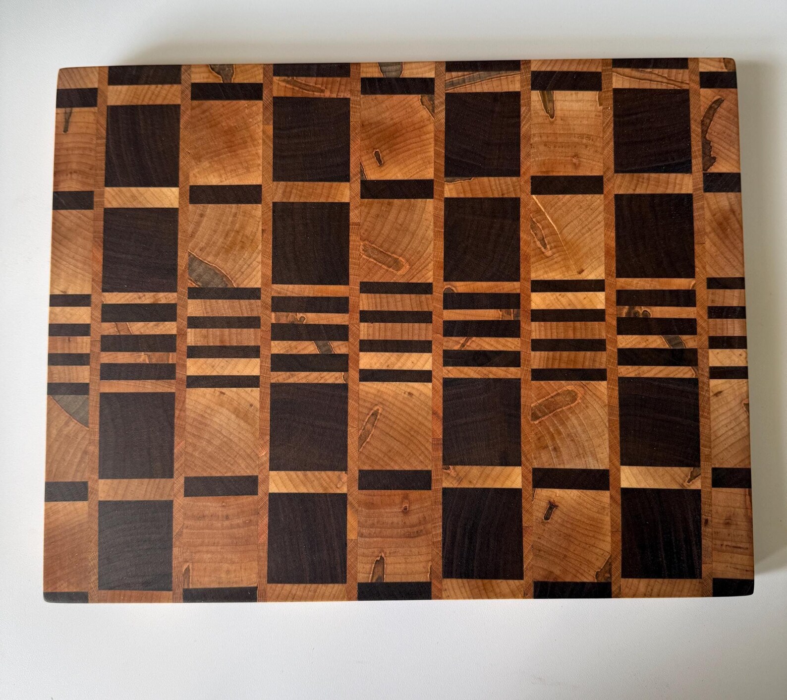 Walnut and Ambrosia Maple End Grain With Cherry Face Grain Multi-stripe ...