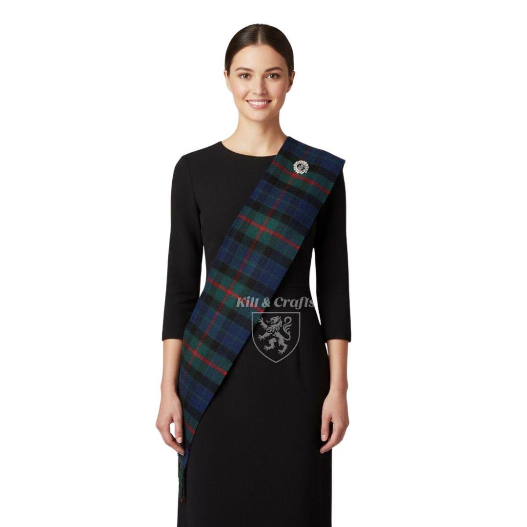 Women Long Tartan Sash - Scottish Wedding Tartan Sash With Matching ...