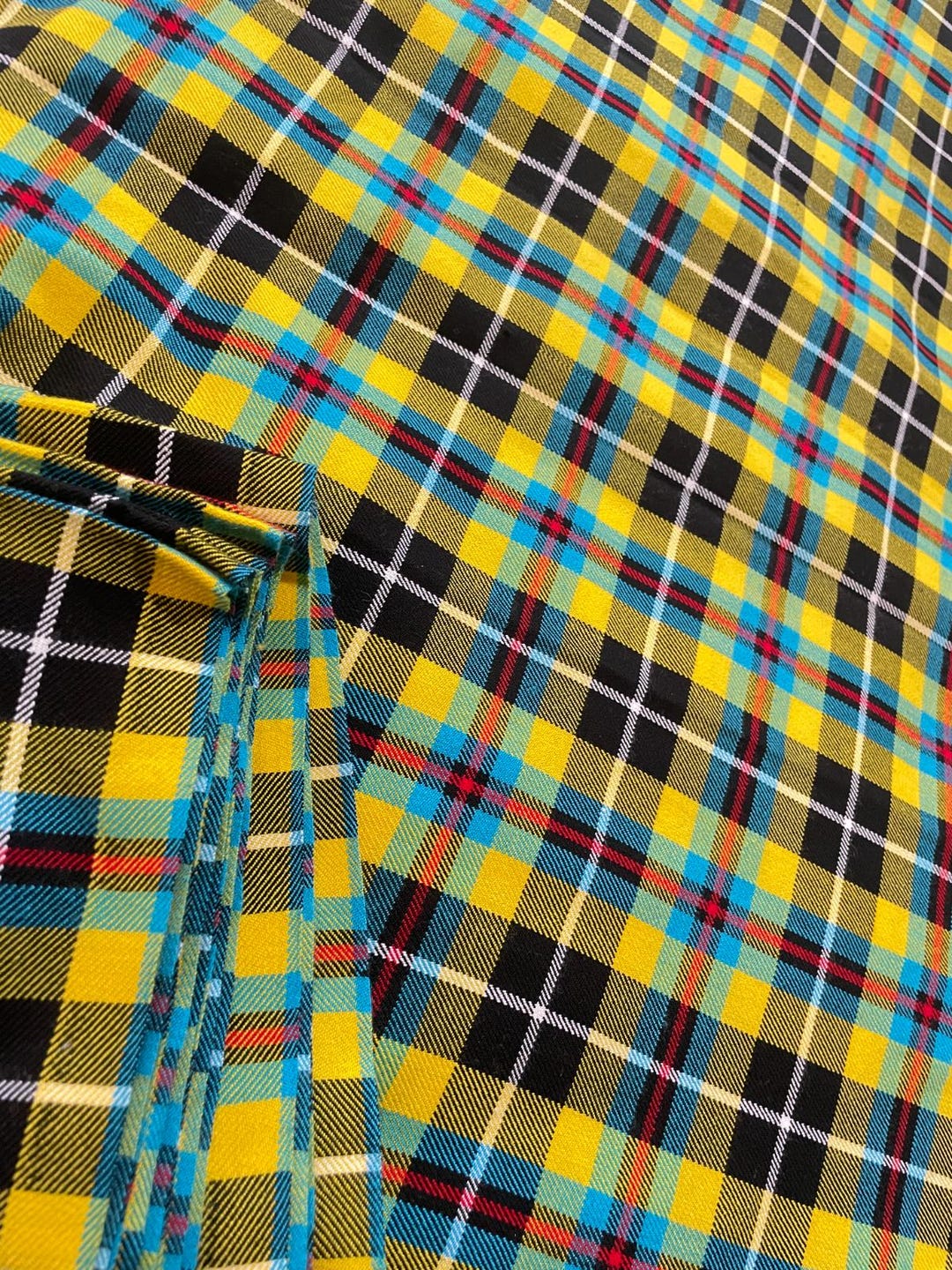 Cornish National Tartan Fabric: Heavyweight Acrylic Wool, 54" Width ...