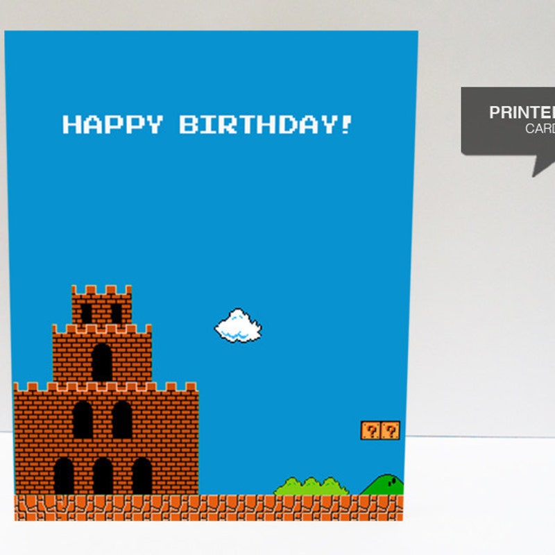 Nintendo Birthday Card - Etsy