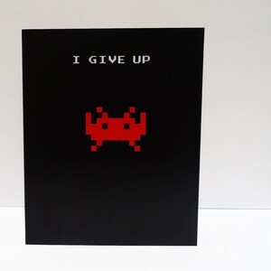 Space Invaders Love Printed Card - Etsy