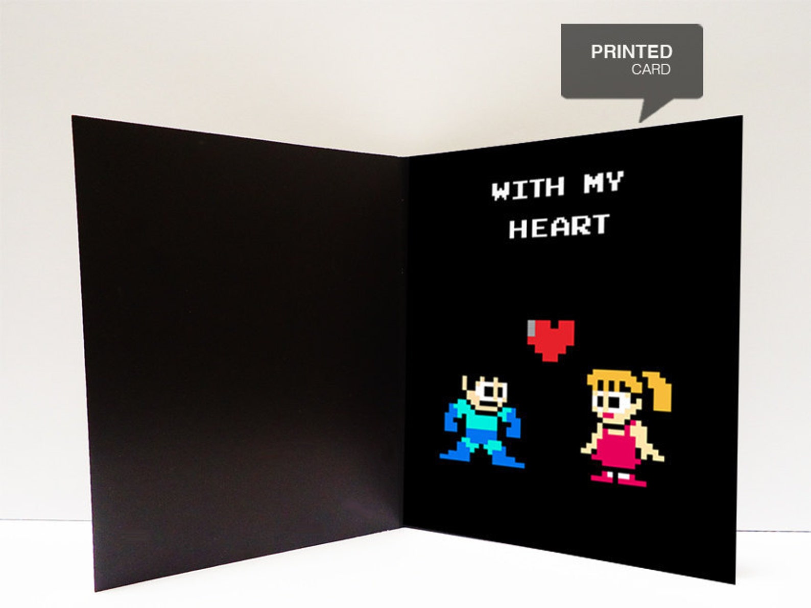 Megaman Friendly Printed Card - Etsy