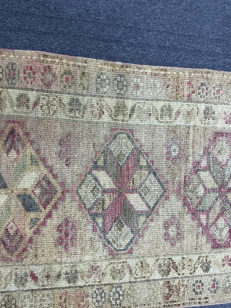 Long Runner Turkısh Handmade Wool Runner Size& 3x12 Ft Neutrals Colors ...