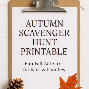 Autumn Scavenger Hunt Printable | Fall Activity for Kids | Family ...
