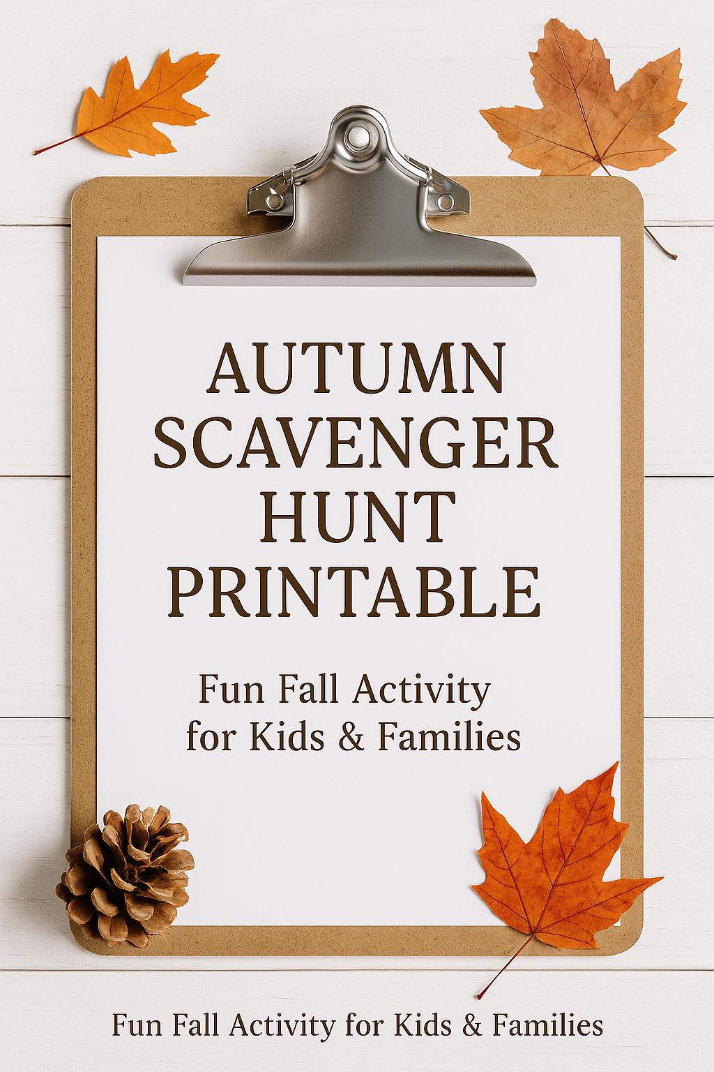 Autumn Scavenger Hunt Printable | Fall Activity for Kids | Family ...