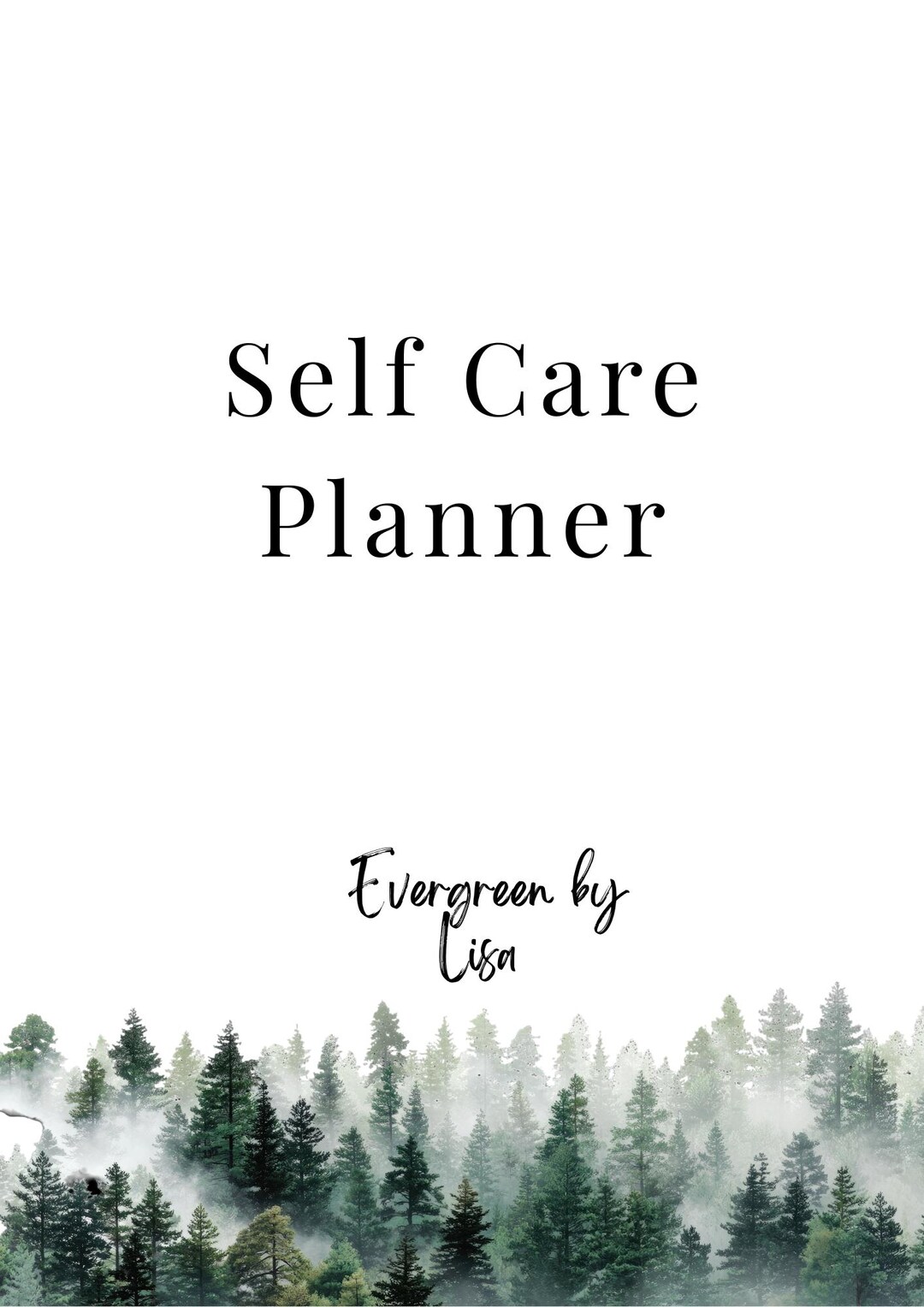 Self Care Planner Printable | Evergreen Wellness Planner PDF | Habit ...