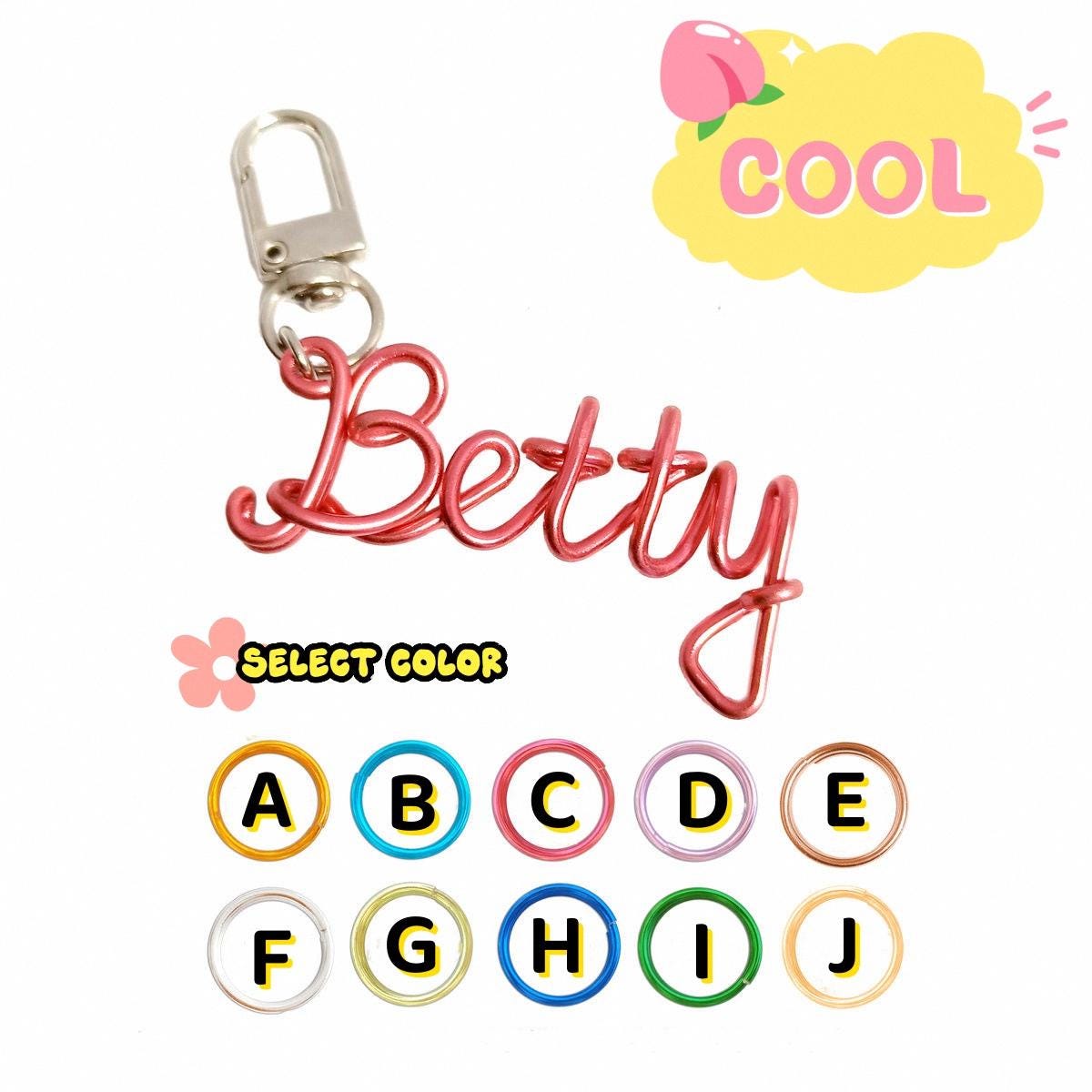 Personalized Name Keychain - Customized Name Bag Pendant, Customized ...