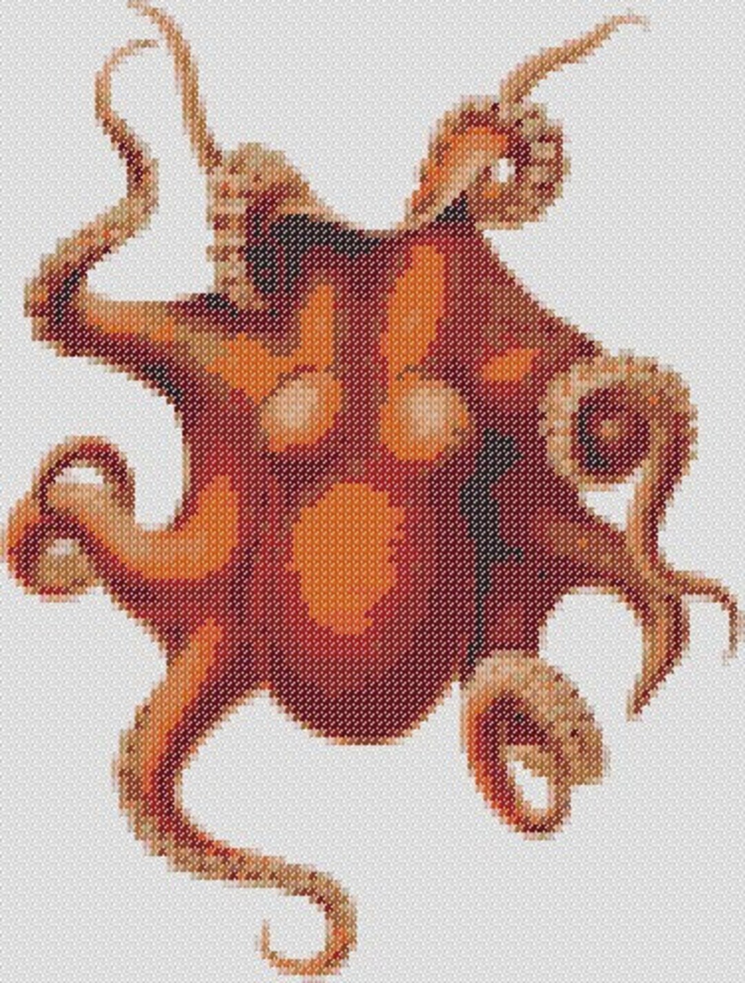 Octopus Cross Stitch Pattern PDF Digital Chart Download Sewing Craft ...