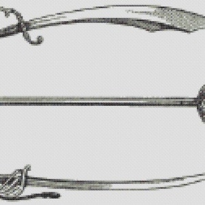 Medieval Swords Digital Cross Stitch Pattern PDF Chart Larping Gift ...