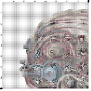 Biological Illustration of a Terminator T-800 Cross Stitch Pattern PDF ...