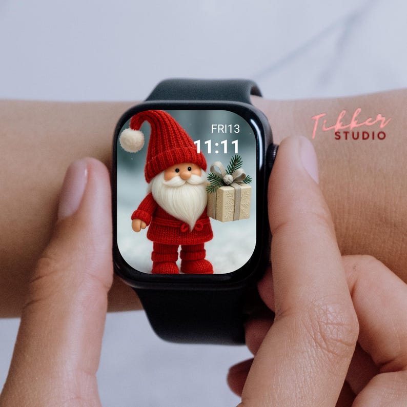 Christmas Apple Watch Wallpaper | Santa Handmade Digital Warm, Joyful ...