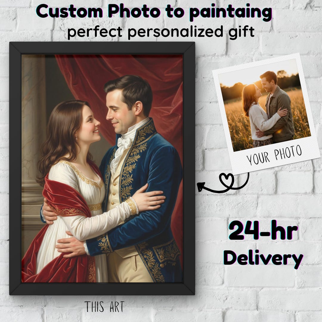 Custom Neoclassical Portrait From Photo, Personalized Historical Royal ...