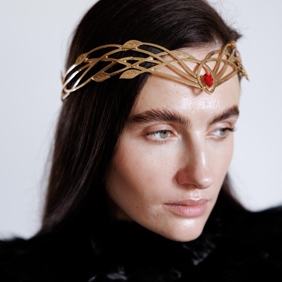 Elven Crown, Elven Tiara, Fantasy Tiara, Elf Headpiece, Cosplay Crown ...