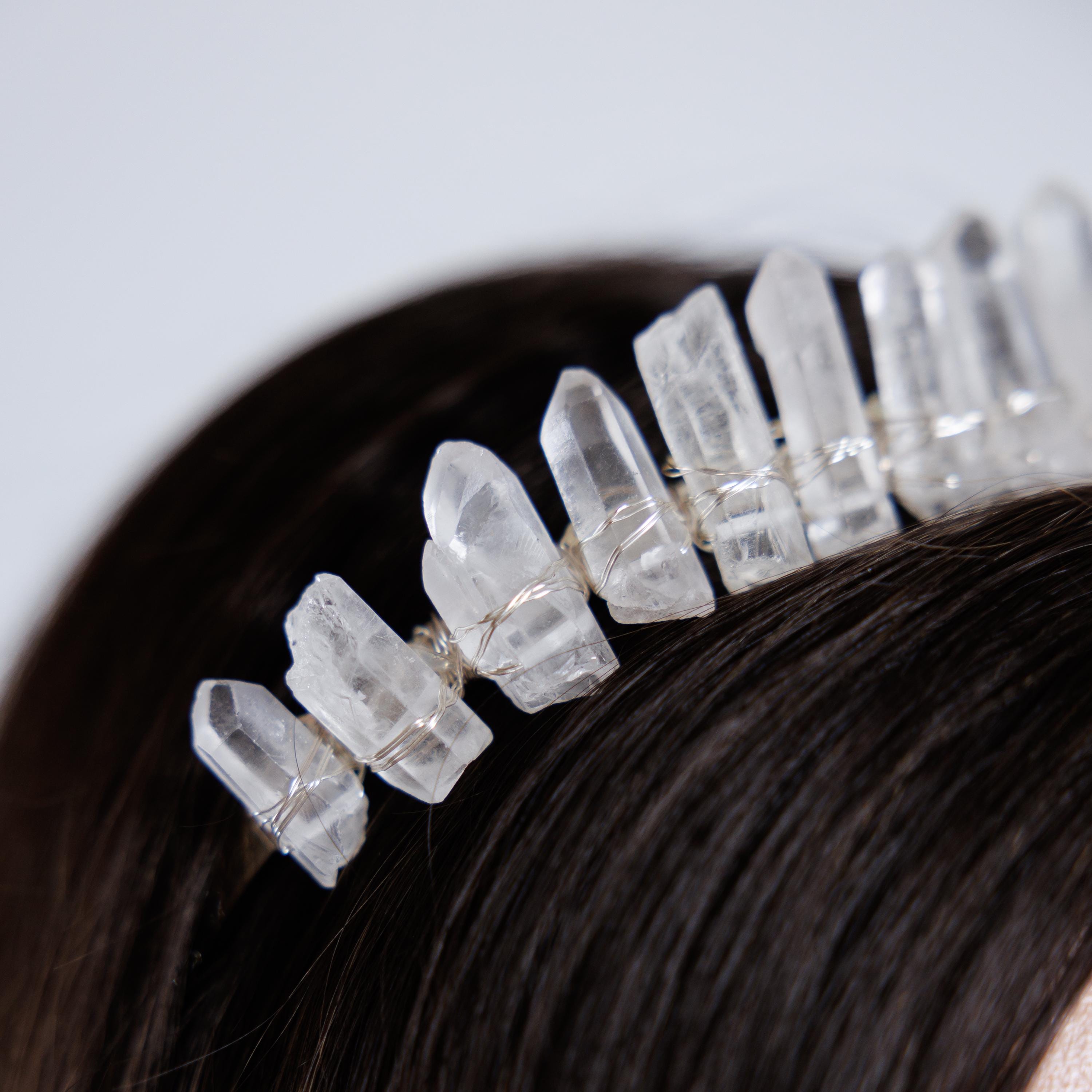 Crystal Tiara Crown, Led Tiara, Light up Crown, Quartz Headpiece, Party ...