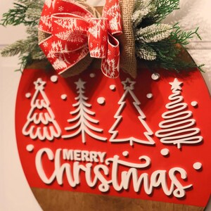 Merry Christmas Round Door Sign – Festive Farmhouse Holiday Decor - Etsy