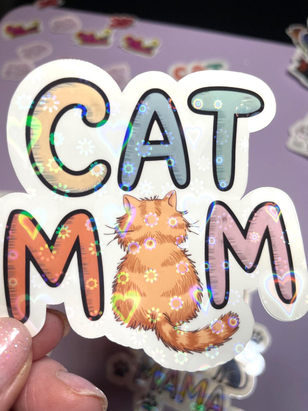 Cat Mom Sticker-vinyl Decal - Etsy