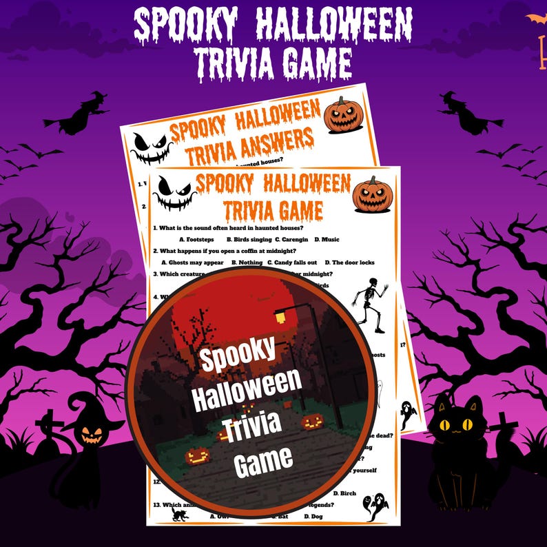 Halloween Trivia Bundle – 39 Printable Questions | Fun, Scary ...
