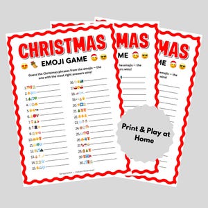 Christmas Emoji Game — Fun Printable for All Ages - Etsy