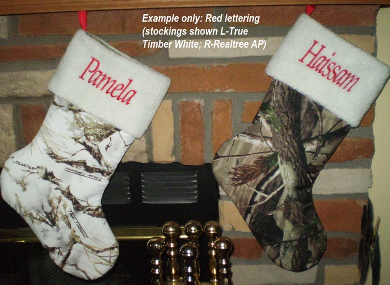 Personalized Camouflage Stocking With Your Name and Color True Timber ...