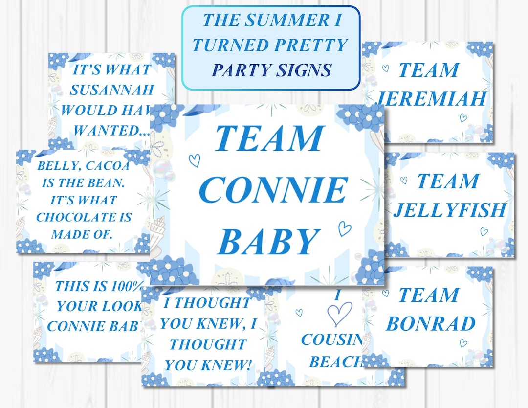 TSITP Watch Party Signs: Editable Team Connie Baby, Jeremiah, Bonrad ...