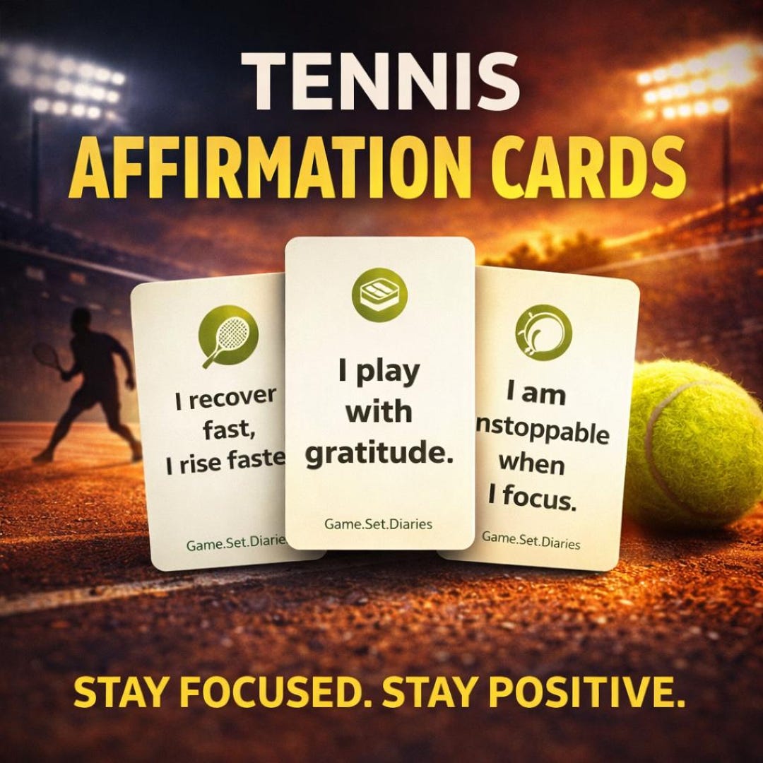 Tennis Affirmation Cards Printable | Motivational Quotes for Tennis ...