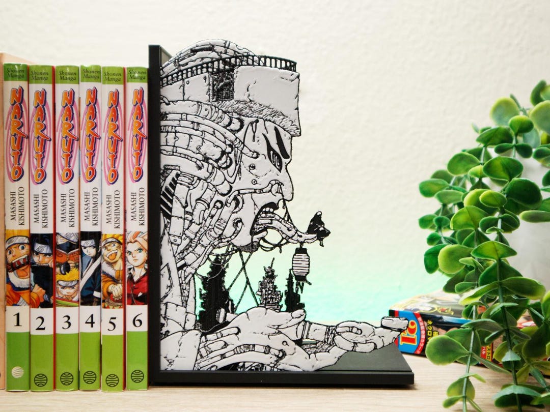 Nagato Pain Bookend | 3D Printed Akatsuki Manga Shelf Decor | 3mm Slim ...