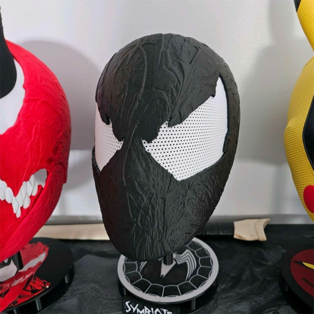 Symbiote Spider-man Wearable Mask | Black Hero Cosplay Helmet - Etsy