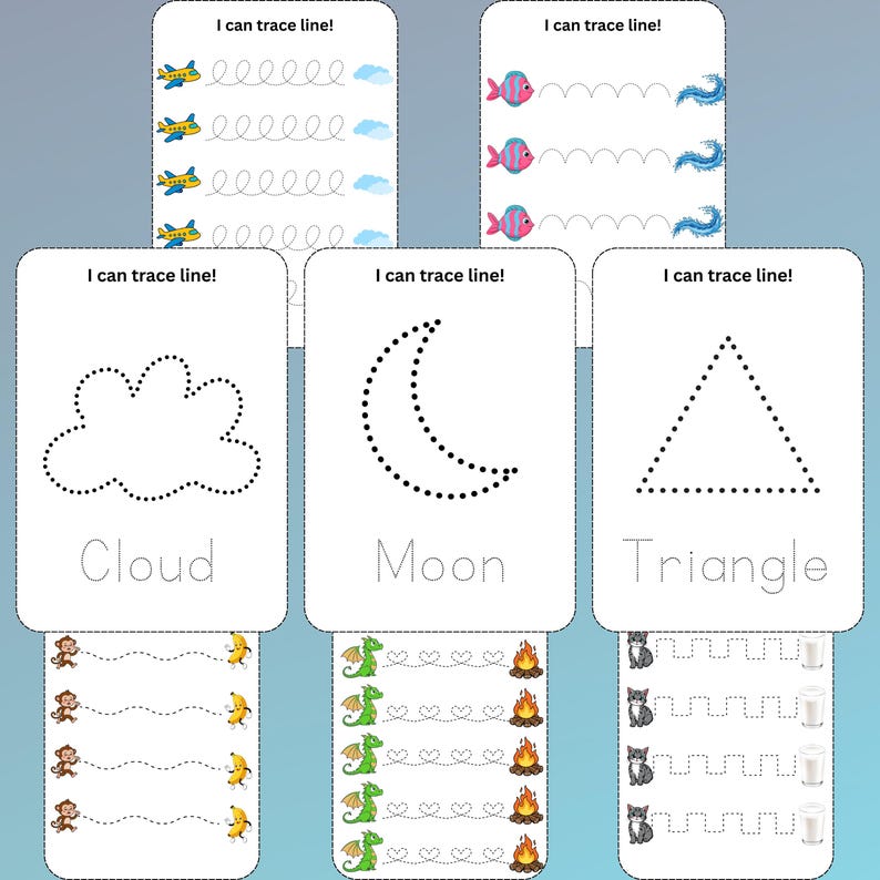 Kids Tracing Workbook | Line Tracing Worksheets for Preschool | Fine ...