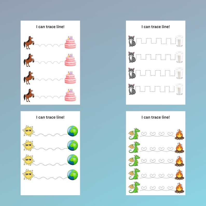 Kids Tracing Workbook | Line Tracing Worksheets for Preschool | Fine ...