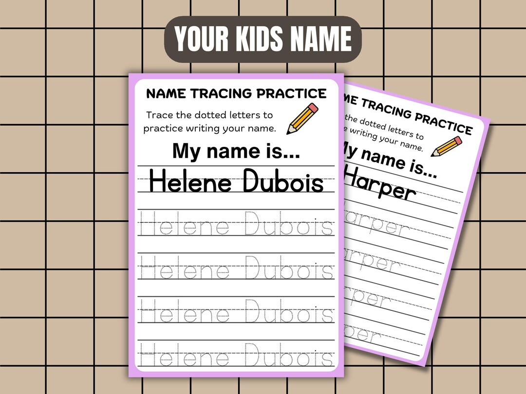 Custom Name Tracing Worksheet Printable – Preschool & Pre-k Handwriting ...