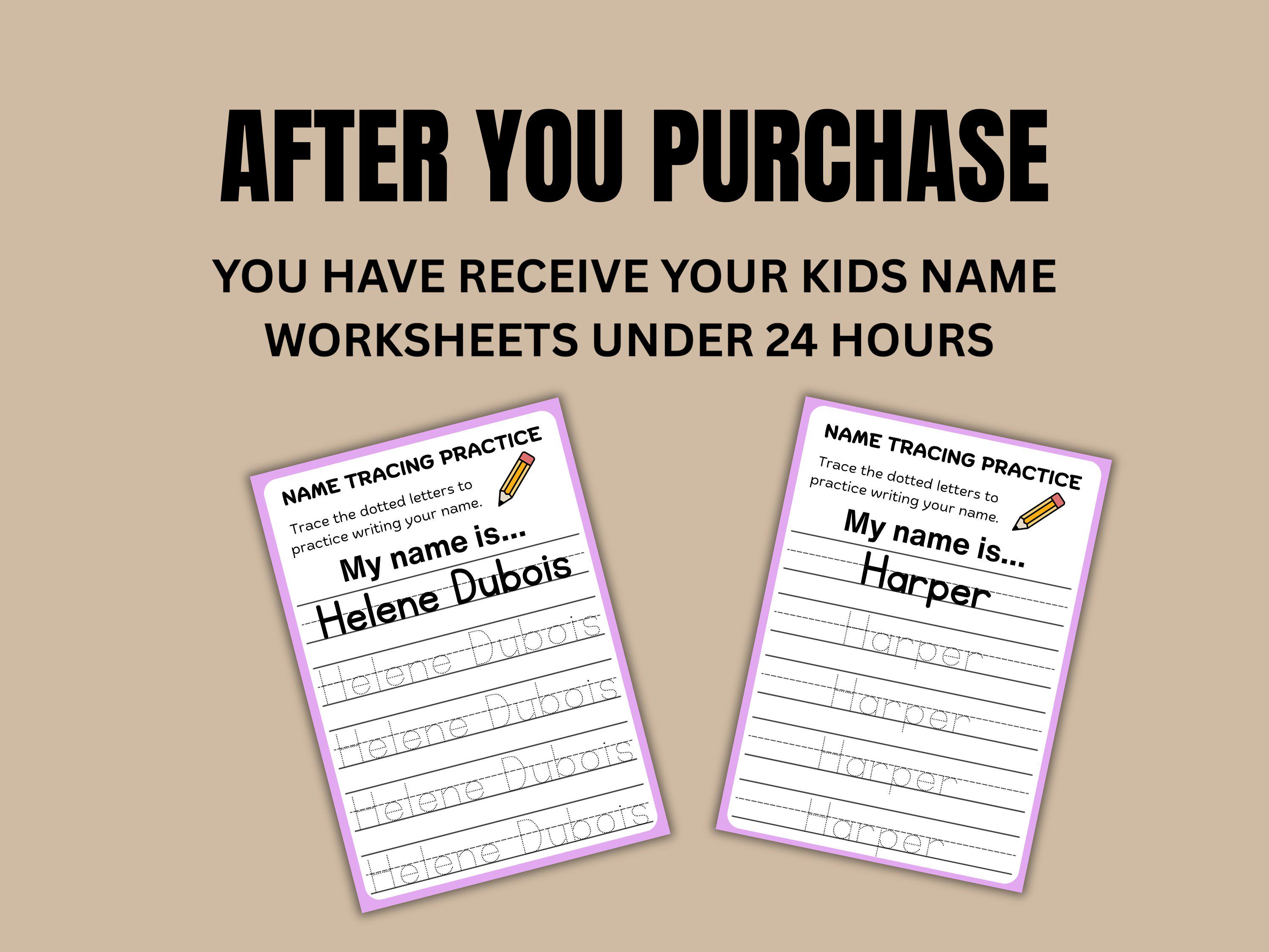 Custom Name Tracing Worksheet Printable – Preschool & Pre-k Handwriting ...