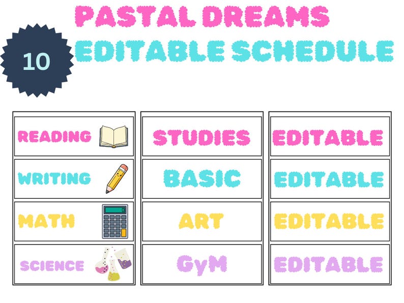 Pastel Classroom Schedule| Editable Template| Classroom Management ...