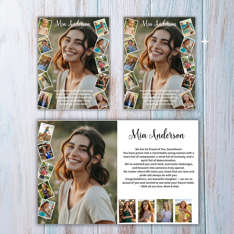 Senior Yearbook Ad Template for Daughter: Canva Editable Layout ...