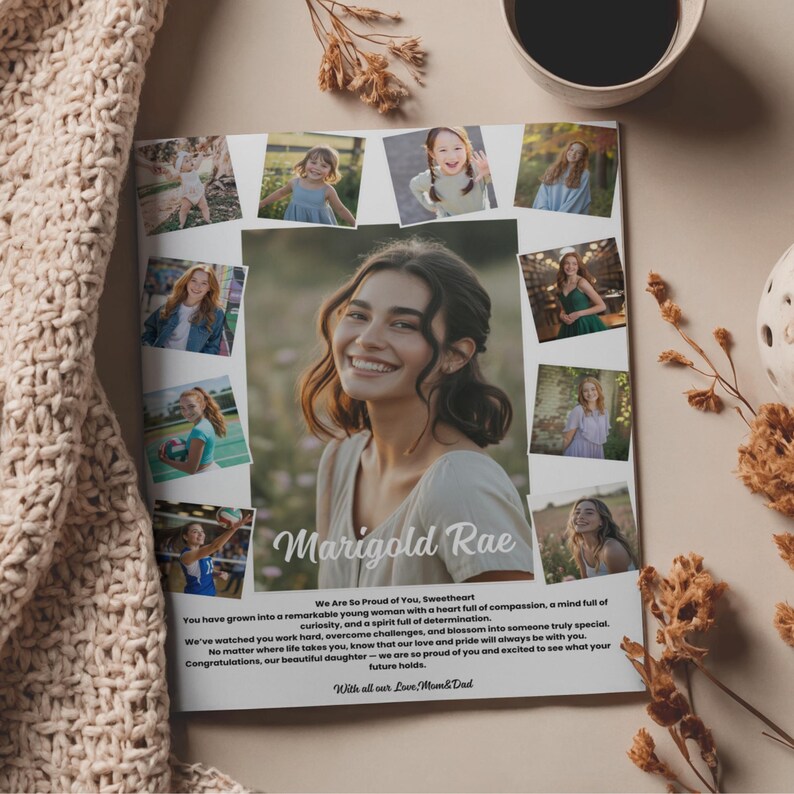 Editable Senior Yearbook Ad – Canva Graduation Tribute Template,full ...