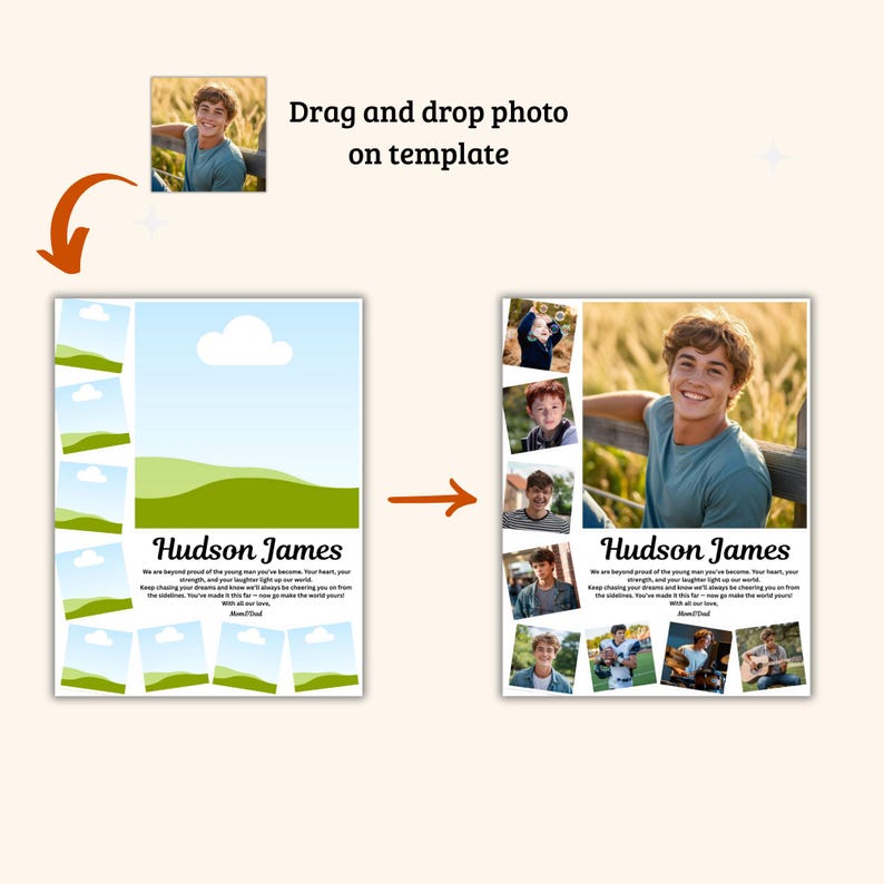 Senior Yearbook Ad Template | Graduation Tribute, Editable in Canva ...