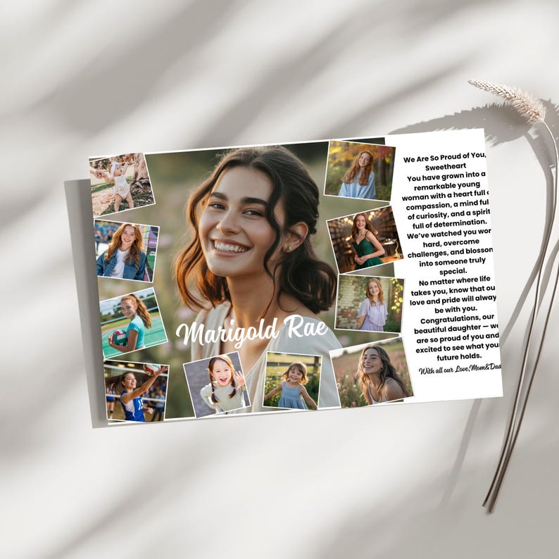 Editable Senior Yearbook Ad – Canva Graduation Tribute Template,full ...