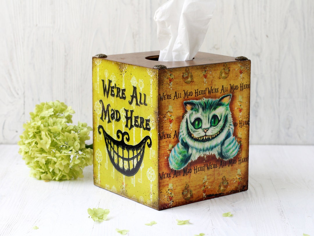 Tissue Box Cover Alice's Adventures in Wonderland Cheshire Cat - Etsy
