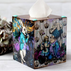 Alice's Adventures in Wonderland Tissue Box Cover - Etsy