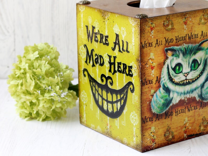 Tissue Box Cover Alice's Adventures in Wonderland Cheshire Cat - Etsy